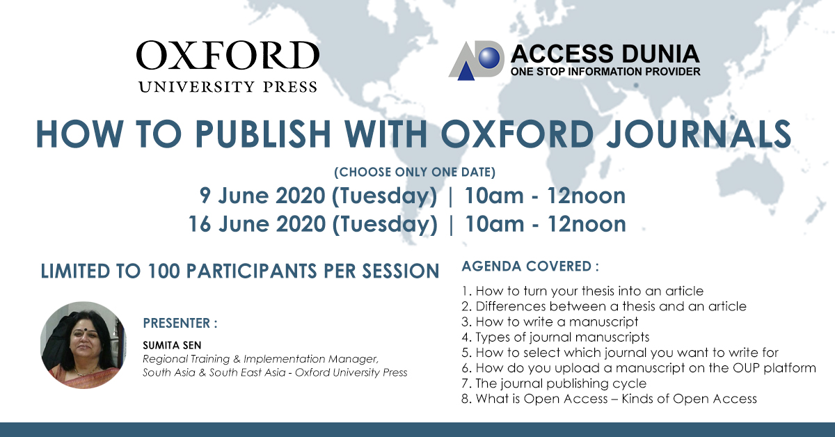 How to Publish with Oxford Journals - Oxford University Press