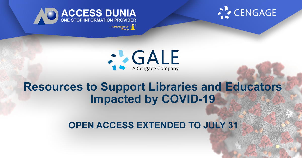 Open access extended to July 31 - Gale Cengage