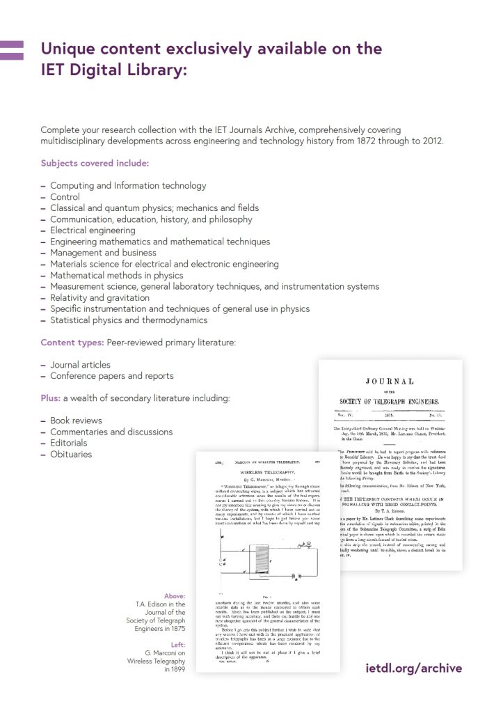 The IET - Journals Archive 1872 - 2012 - Access Dunia