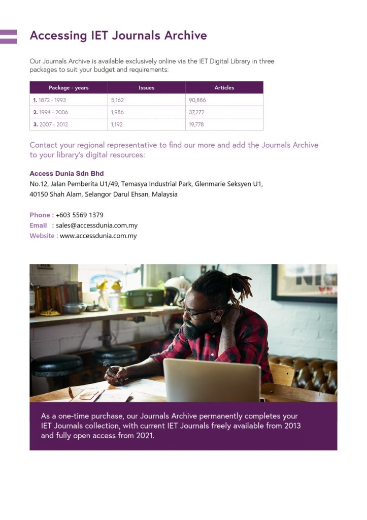 The IET - Journals Archive 1872 - 2012 - Access Dunia