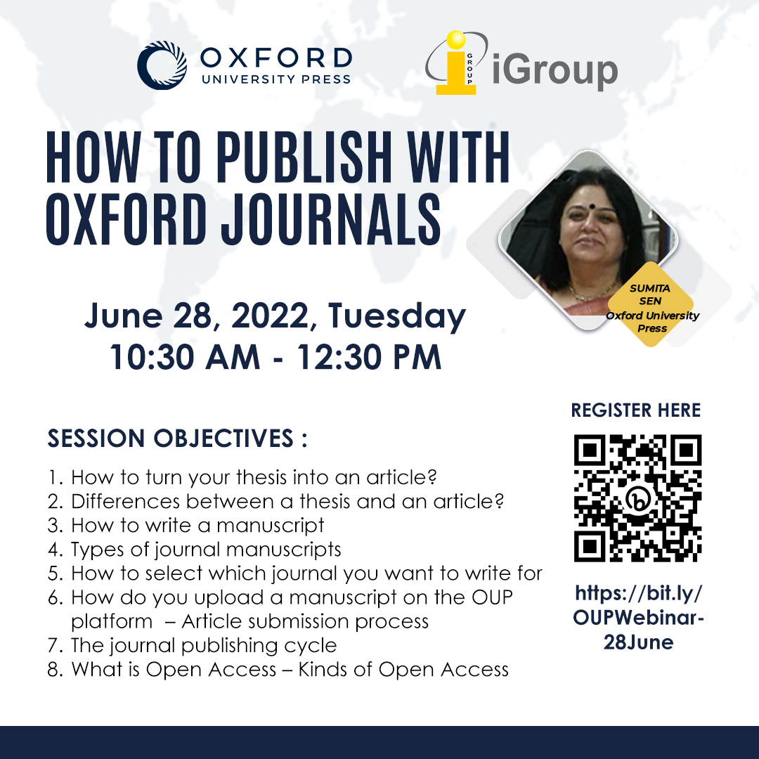 OUP Workshop on Oxford Journals - 28 June 2022