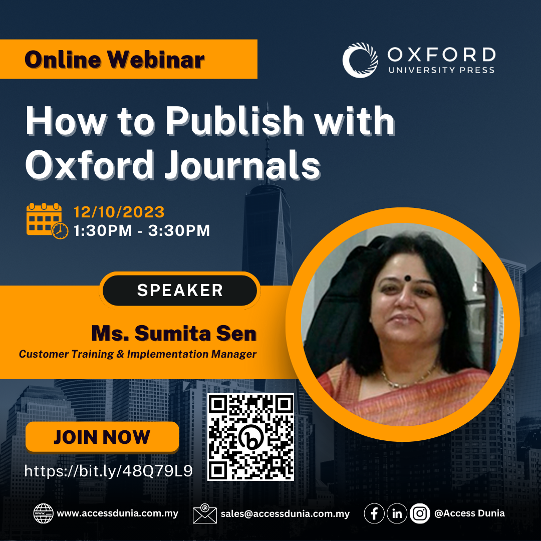 Webinar: How to Publish with Oxford Journals on 12 October 2023